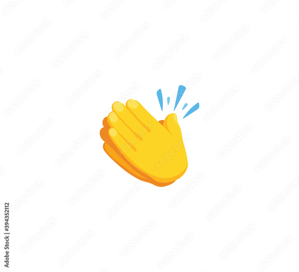 Clapping hands emoji gesture vector isolated icon illustration ...