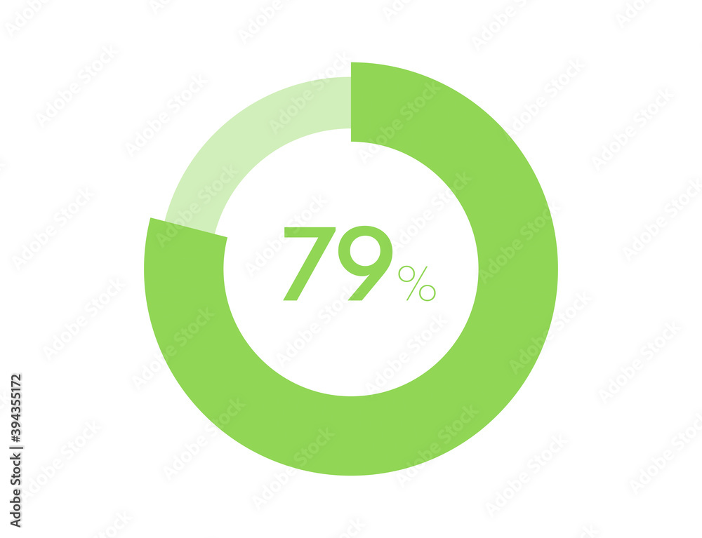 79% circle diagrams Infographics vector, 79 Percentage ready to use for ...