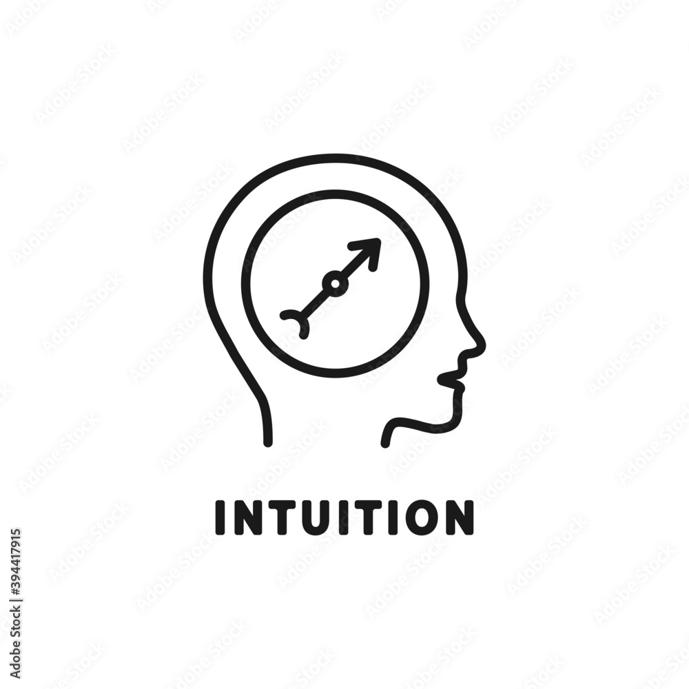 Intuition icon concept isolated on white background. Vector ...
