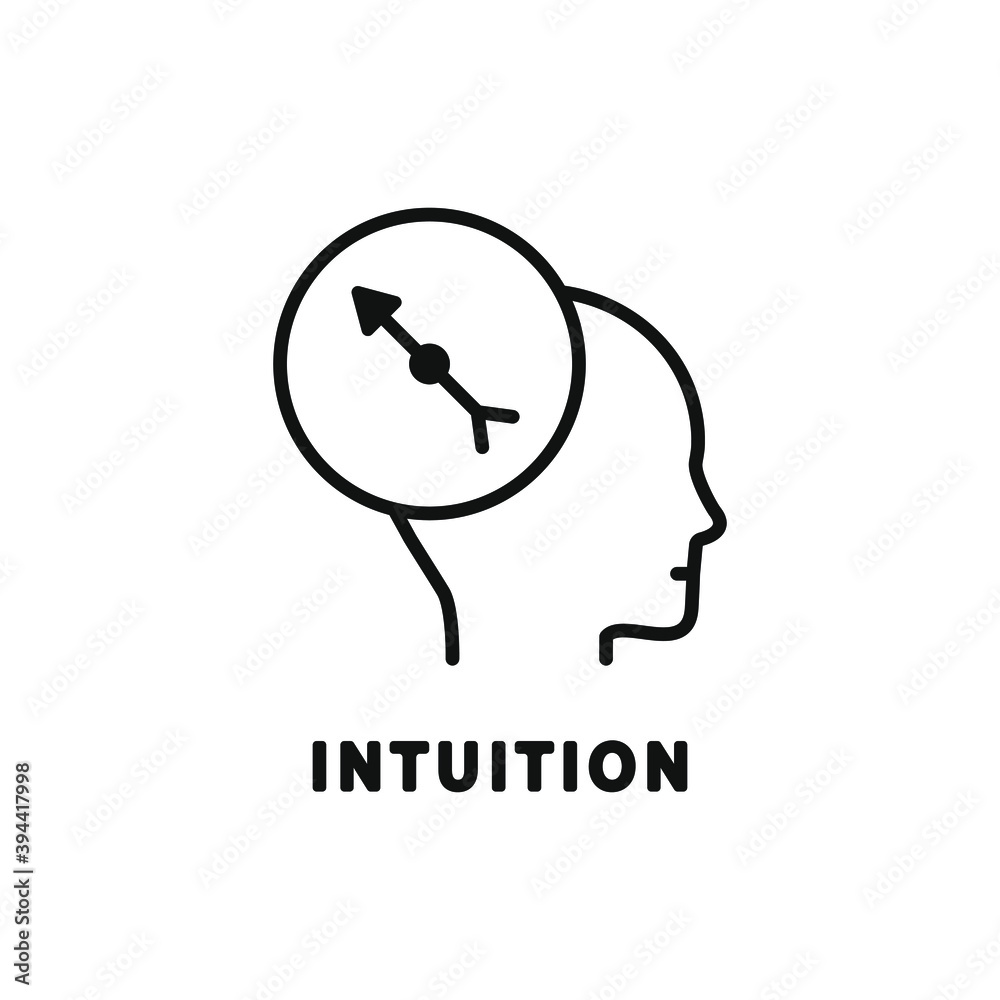 Intuition icon concept isolated on white background. Vector ...