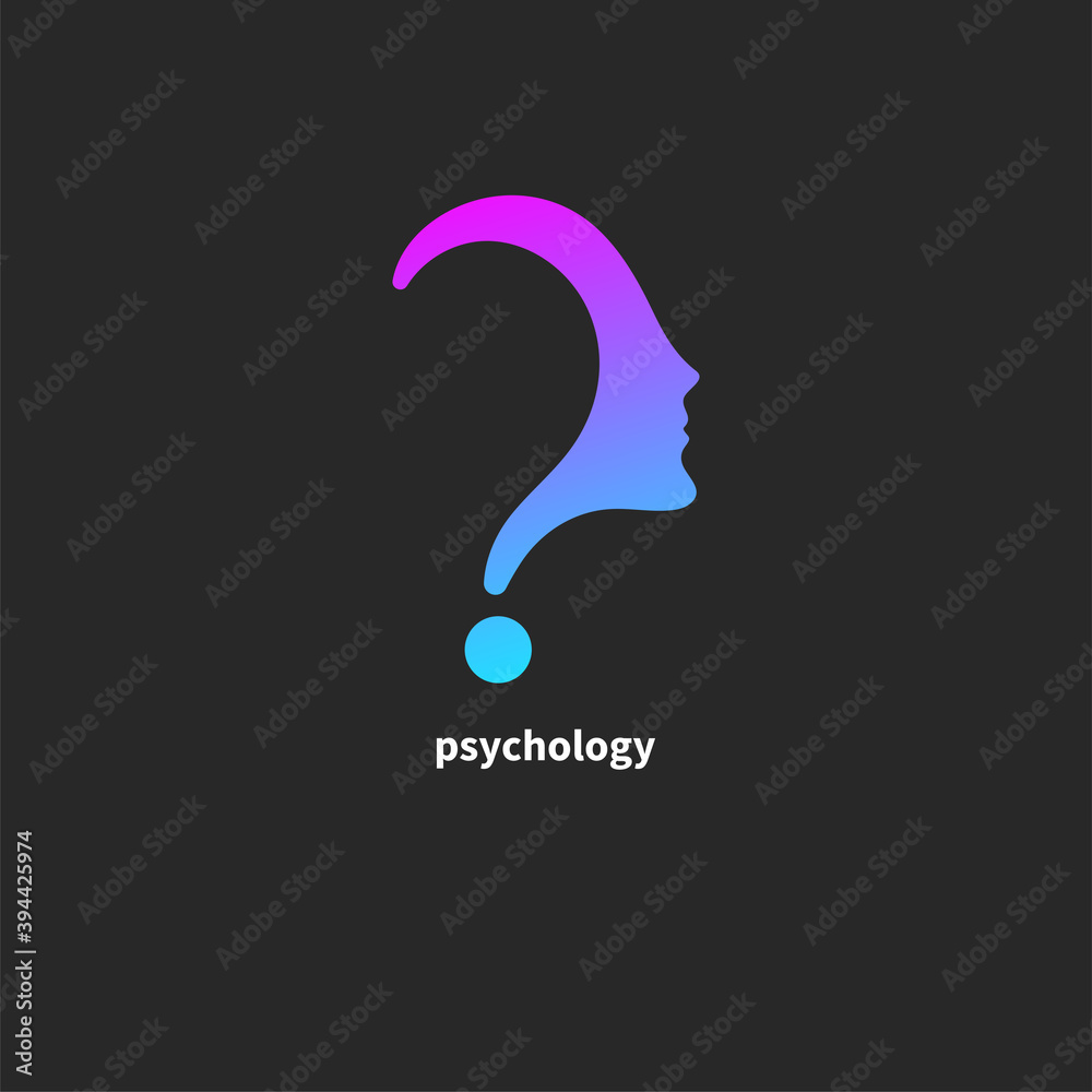 Human profile in shape of question mark Stock Vector | Adobe Stock