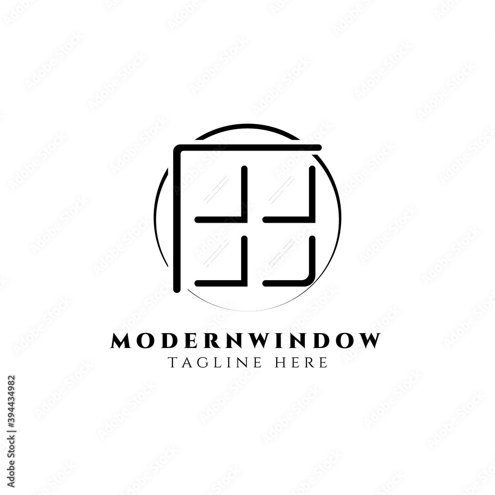 Simple logo , window logo vector illustration template design Stock ...