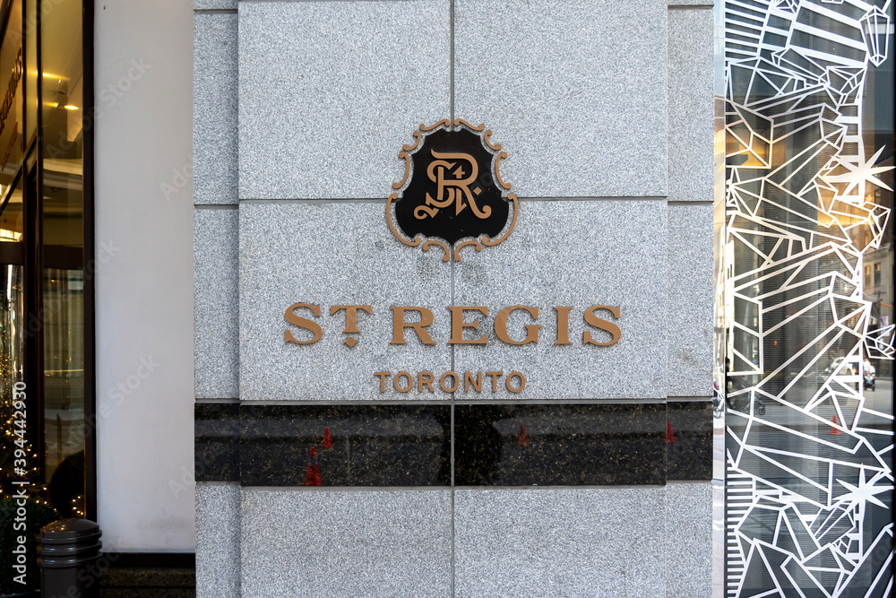 The St. Regis Toronto sign on the wall is seen in Toronto on November ...