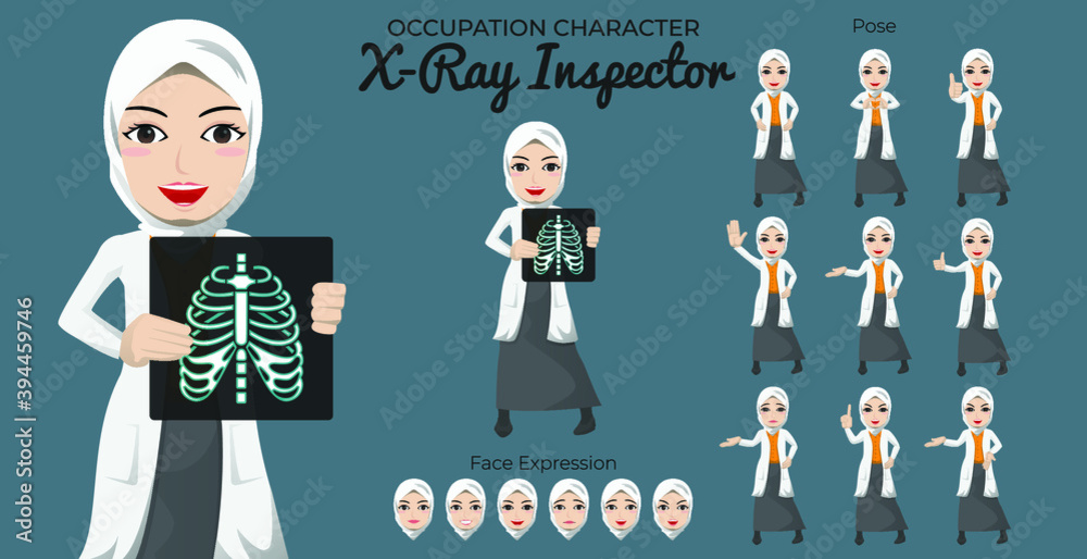 Muslim X-Ray Character Set with Variety of Pose and Face Expression ...