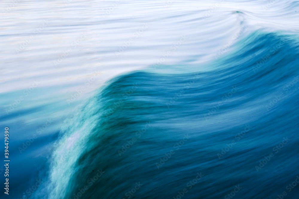 Blurred Motion Of Wave In Sea Stock Photo | Adobe Stock