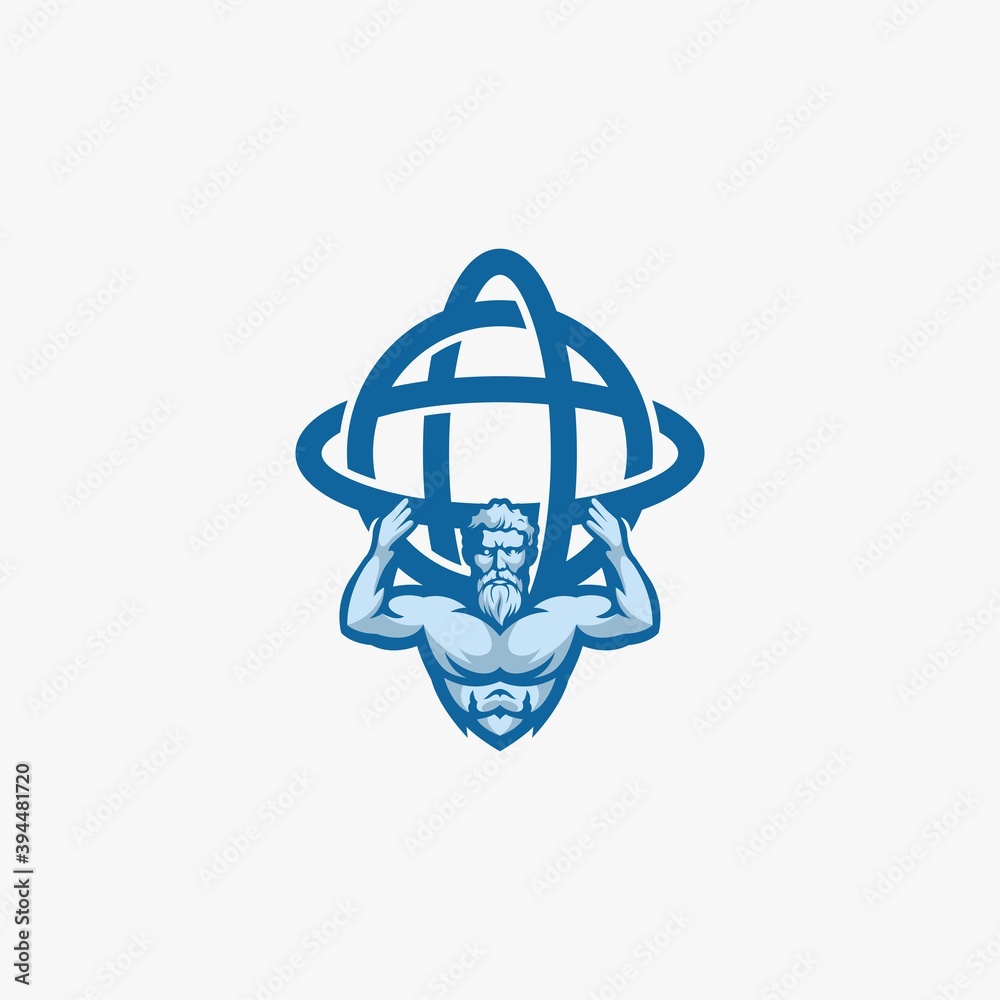 Atlas illustration vector abstract logo Stock Vector | Adobe Stock