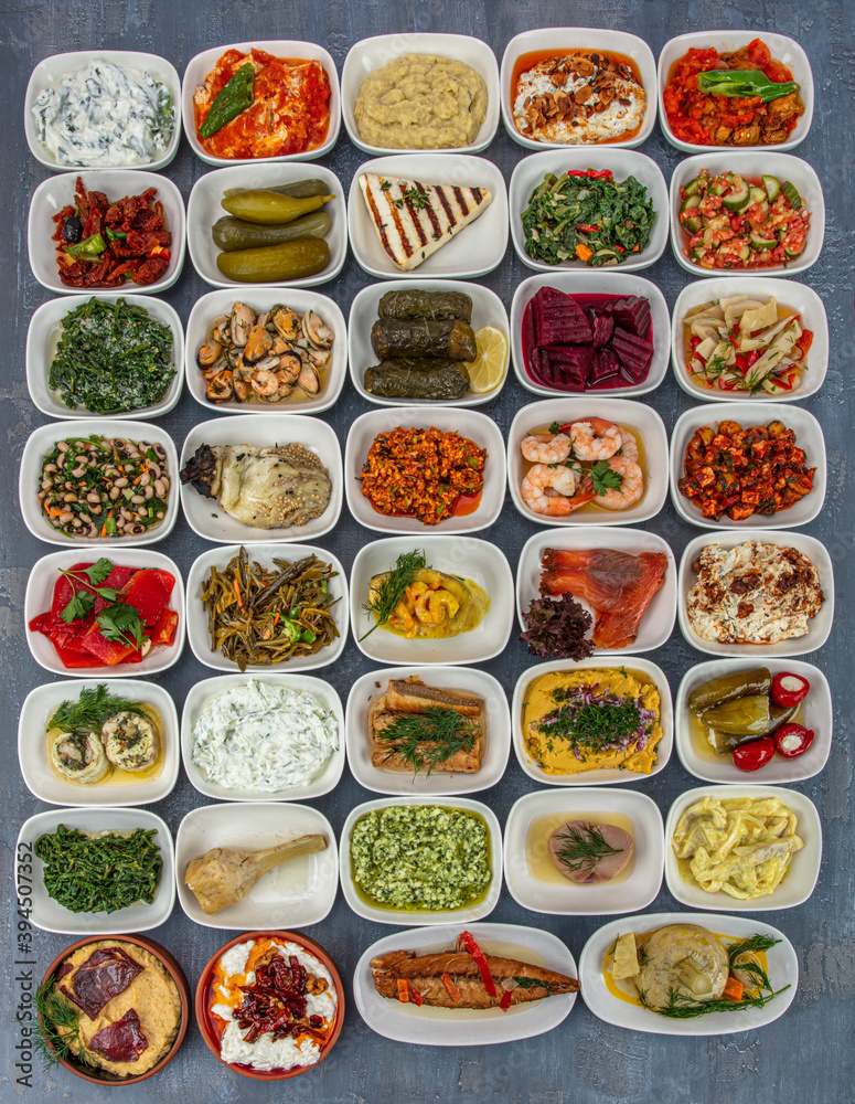 Turkish cuisine appetizers. Fish restaurant appetizers; Cold appetizers ...