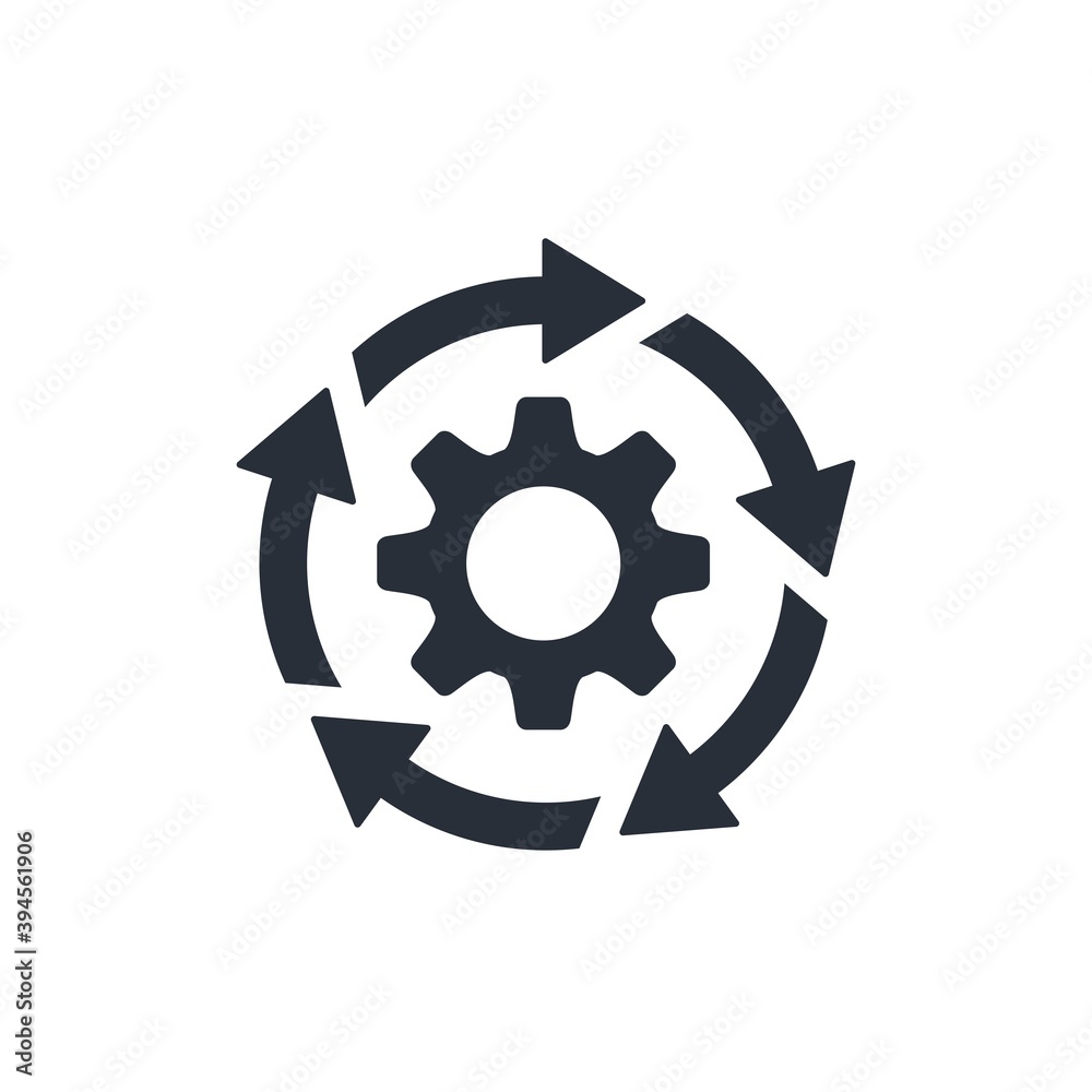 Workflow process business concept. Procedure symbol . Gear cog wheel ...