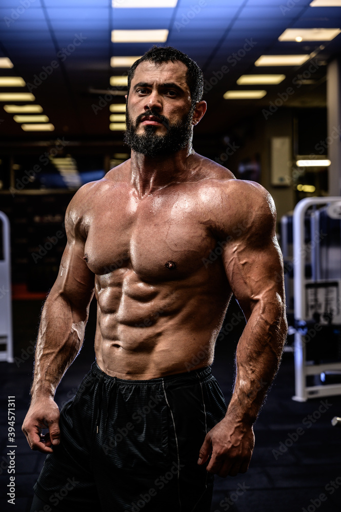 strong man with perfect sport healthy body physique in dark fitness ... strong man with perfect sport healthy body physique in dark fitness ...