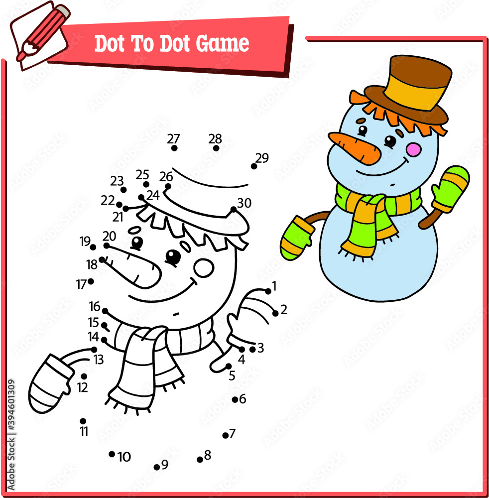 dot to dot dog kid educational game. Vector illustration educational ...