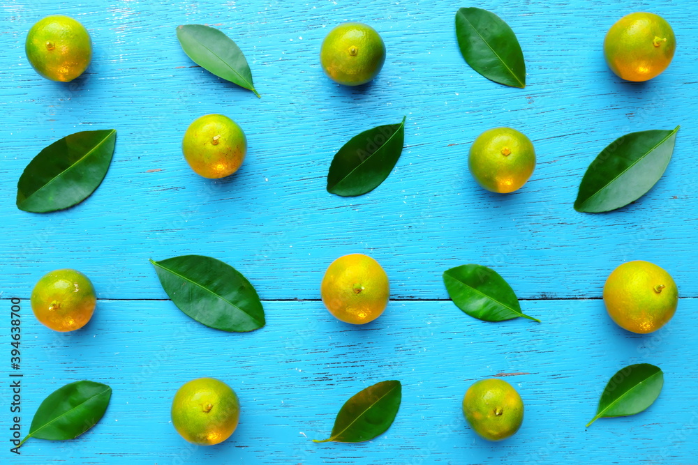 Yellow green calamansi, calamondin or philippine lime tropical fruits ...