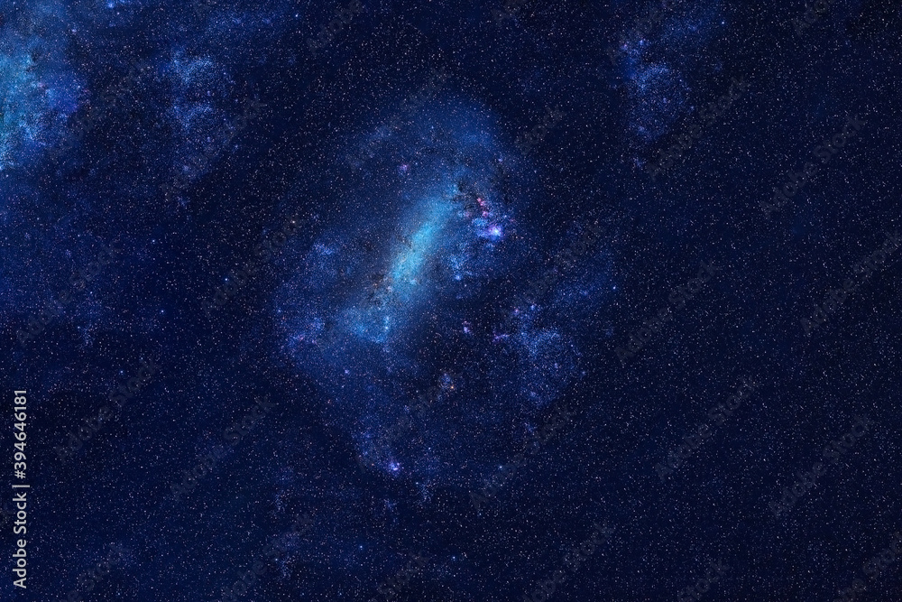 Blue galaxy in deep space. Elements of this image furnished by NASA ...