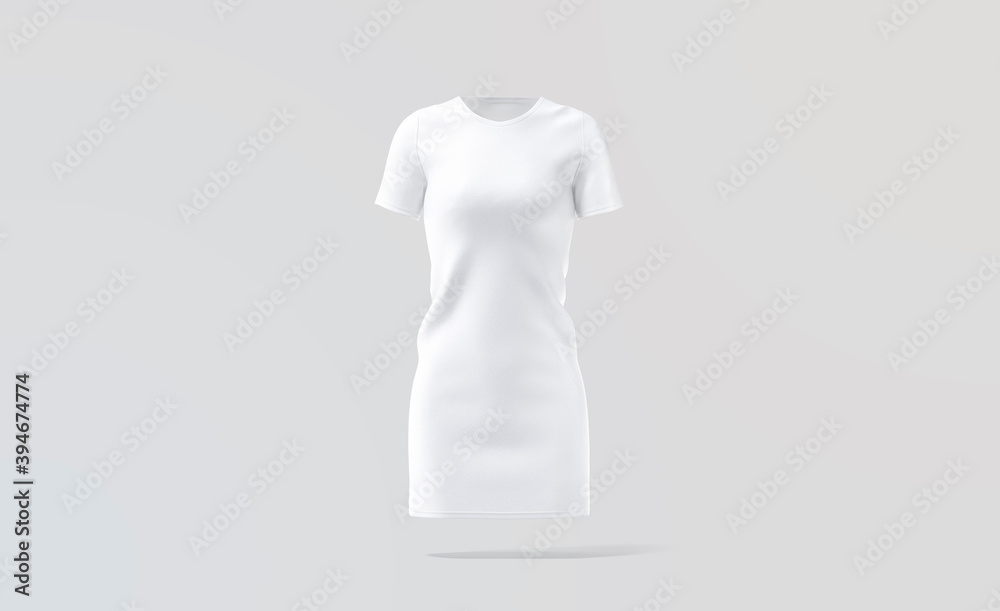 Blank white cloth dress mock up, gray background Stock Illustration ...