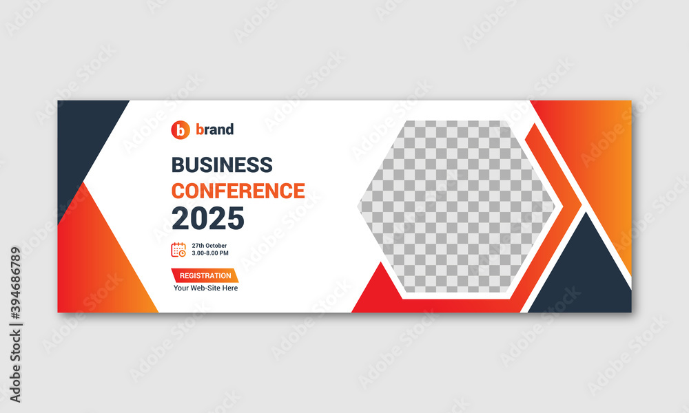 business conference facebook cover page design Stock Vector | Adobe Stock
