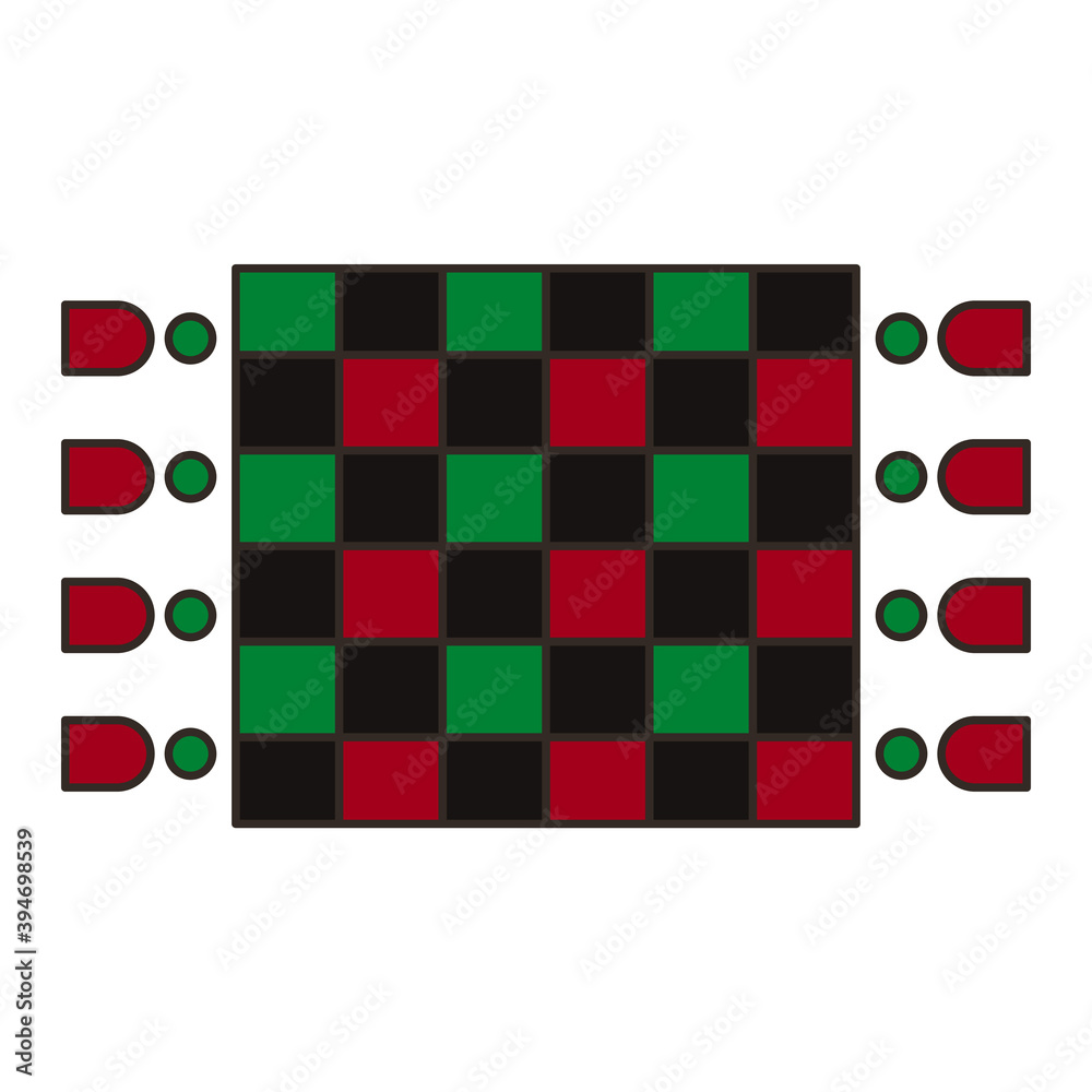Mkeka - isolated vector illustration. It is traditional african mat ...