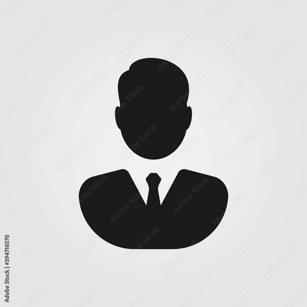 User icon of man in business suit. Male user icon for web site, app and ...