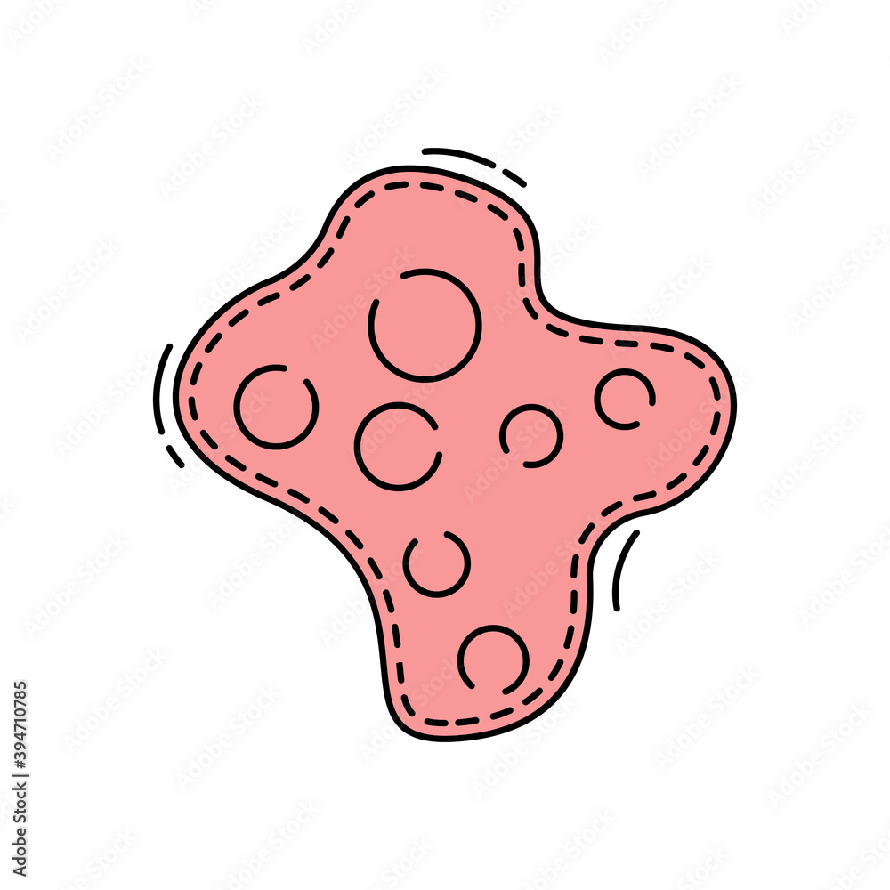 bacteria coccus education line icon. element of bacterium virus ...