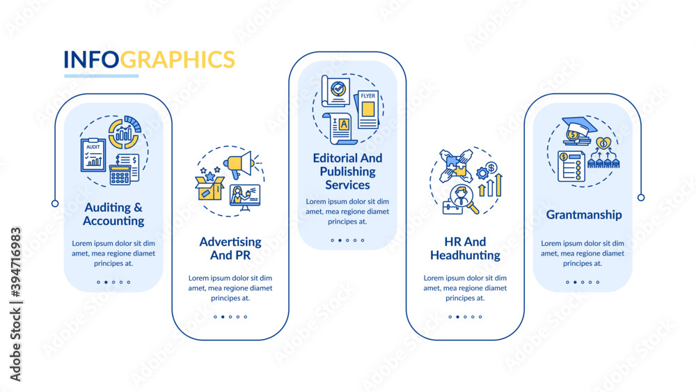 Business advisory service vector infographic template. Auditing ...