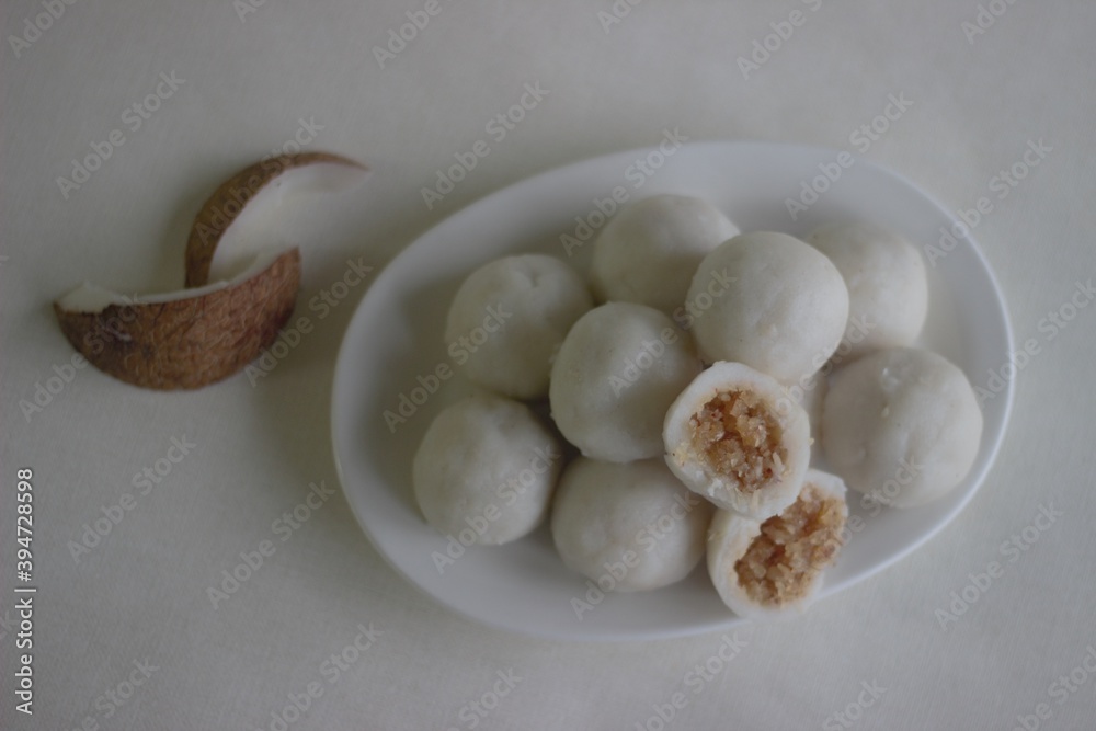 Steamed rice dumplings with jaggery coconut fillings, a Kerala delicacy ...