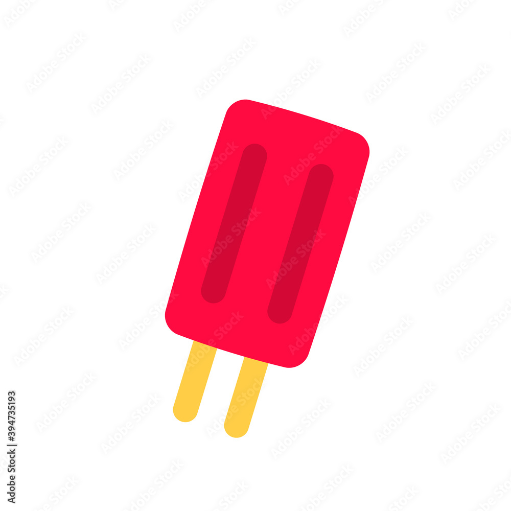 Double popsicle icon. Clipart image isolated on white background. Stock ...