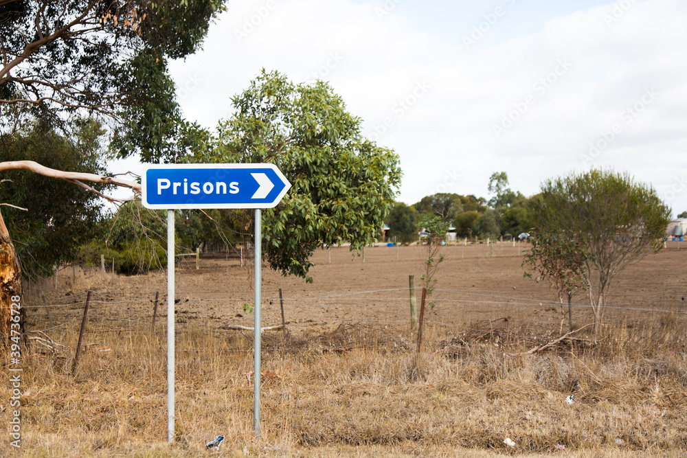 prisons sign Stock Photo | Adobe Stock