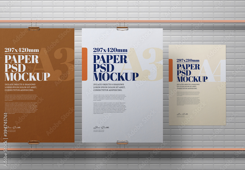 Flyer Poster Mockup Copper Pipe Stock Template | Adobe Stock