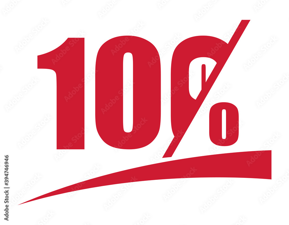 red 100 percent number with underline flat vector icon for apps and ...