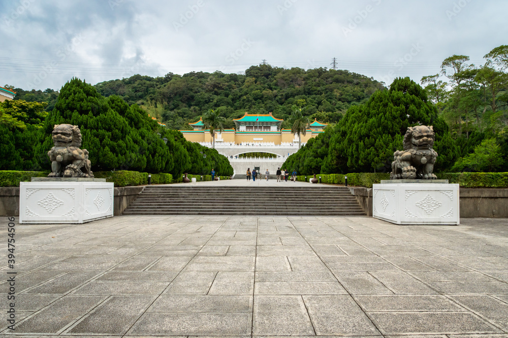 Taipei, Taiwan - March 2019: National Palace Museum architecture. The ...