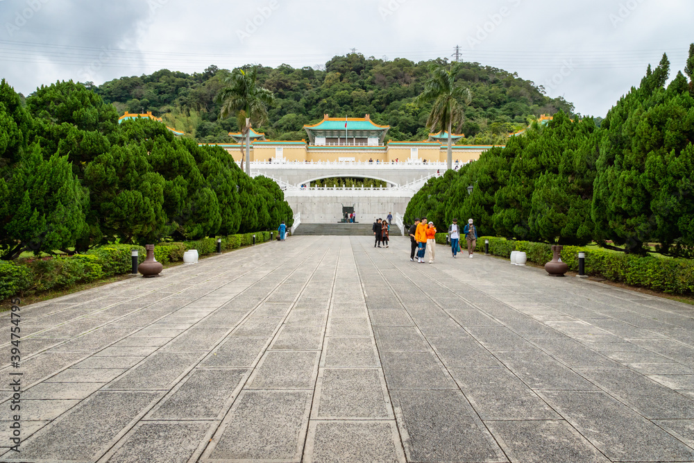 Taipei, Taiwan - March 2019: National Palace Museum architecture. The ...