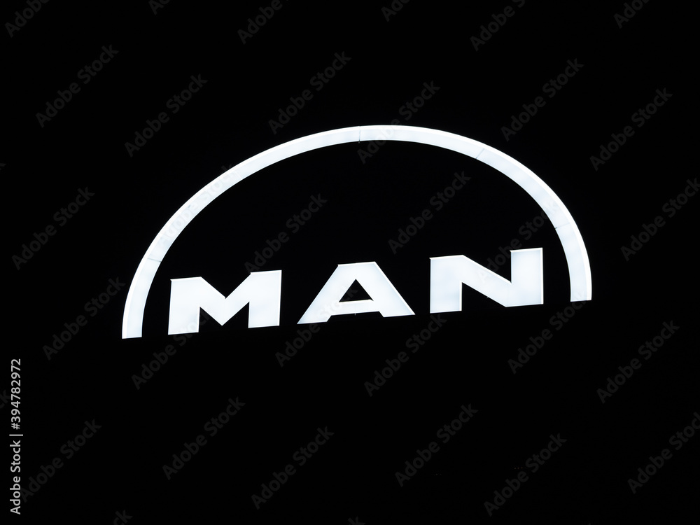 Augsburg, Germany - December 29, 2019: MAN SE logo. MAN SE is a German ...