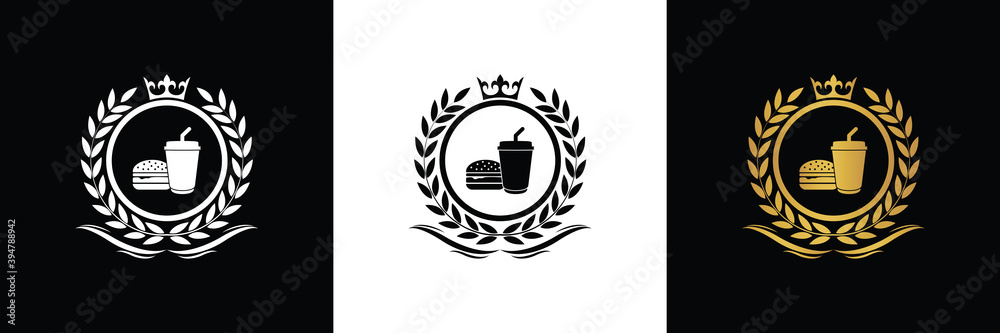 fast food restaurant logo template luxury royal food vector company ...