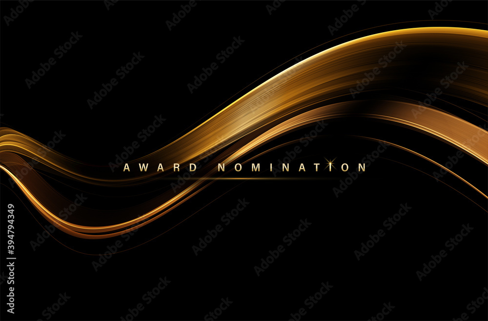 Award nomination ceremony luxury background with golden glitter ...