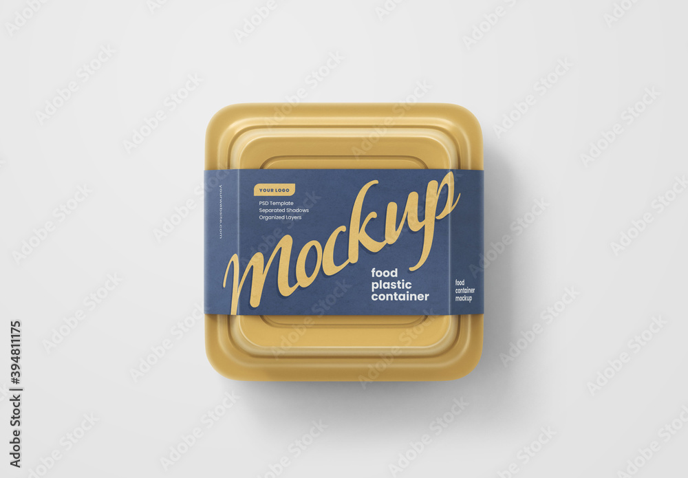 Plastic Food Container Mockup Stock Template | Adobe Stock
