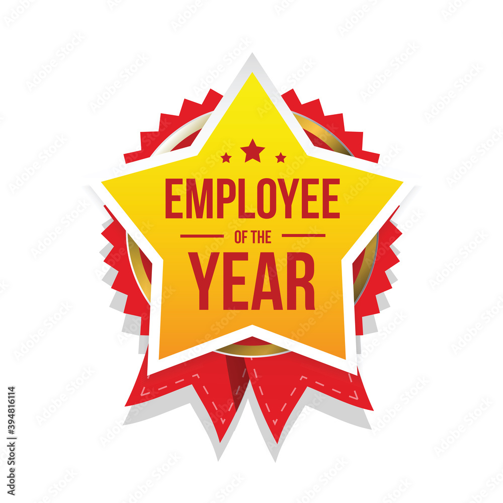 Best Employee Of The Year Award Badge Stock Adobe Stock