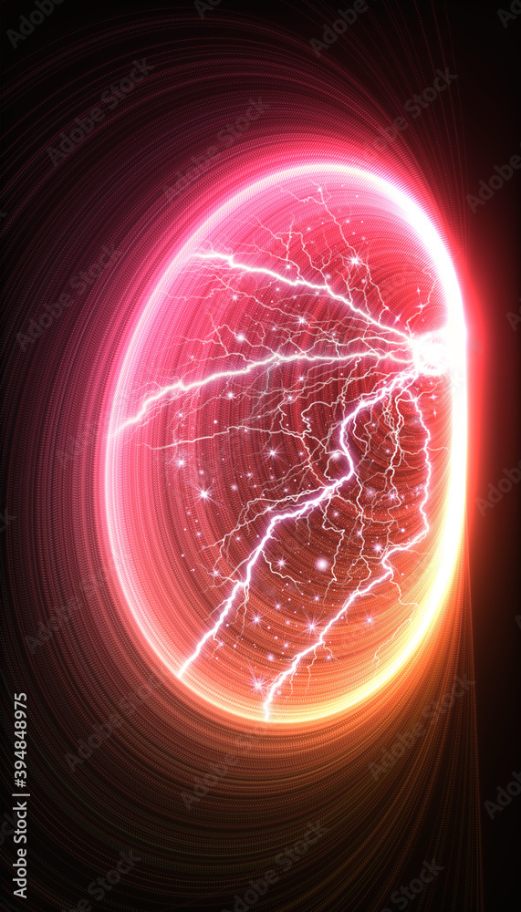 3d rendering illustration of a warp portal to another world and ...