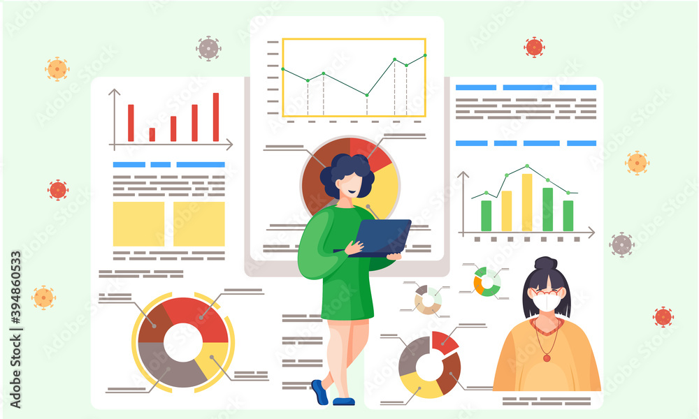 Coronavirus statistics. Prevention covid-19. Lowers the level of ...