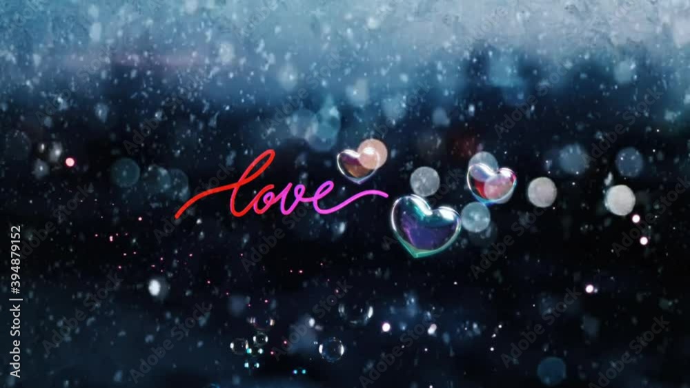 Beautiful Love & Heart background 3D Seamless footage 4K- Romantic ...