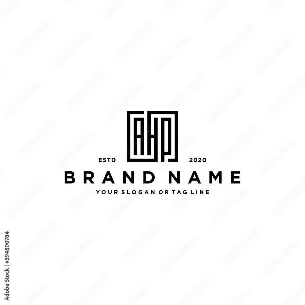 letter AHP square logo design vector Stock Vector | Adobe Stock