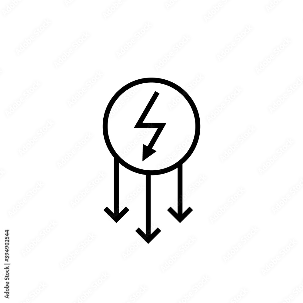 power consumption decrease icon, vector Stock Vector | Adobe Stock