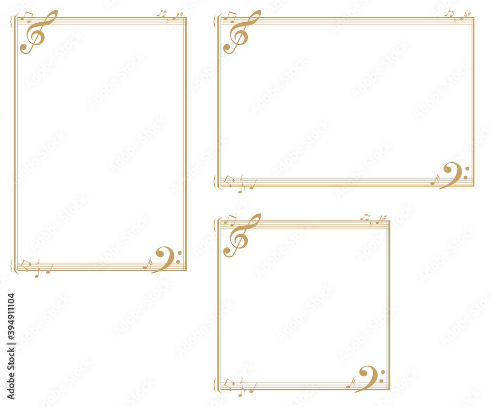 Music-themed decorative frame.Decorative frame.A frame that gave a ...