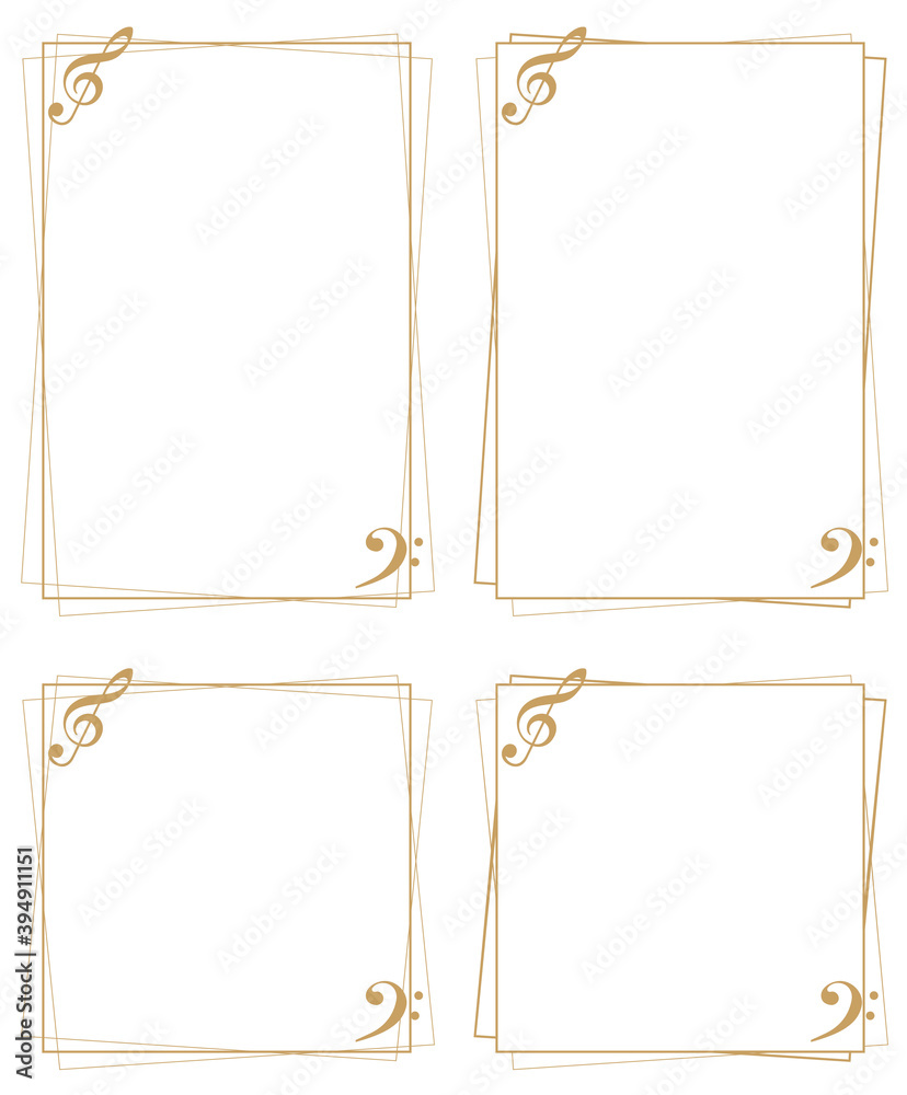 Music-themed decorative frame.Decorative frame.A frame that gave a ...