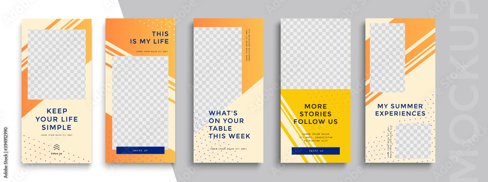 Trendy editable Instagram Stories template. Design for social media ...
