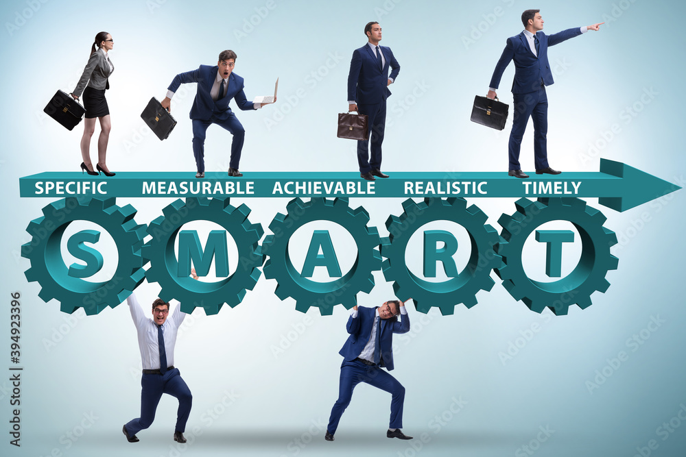 Concept of SMART objectives in performance management Stock Photo ...