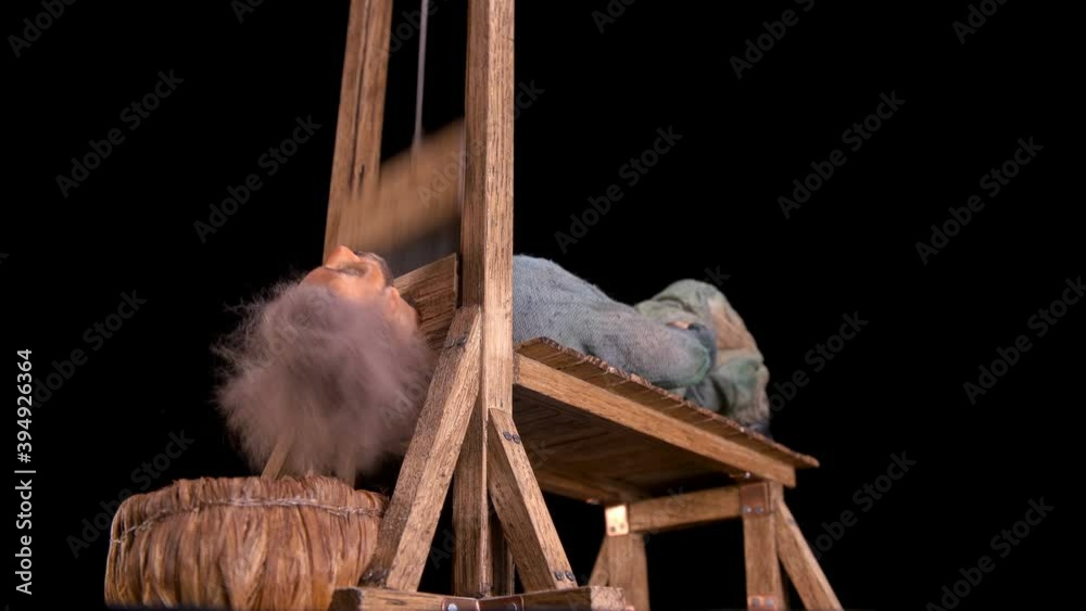 The guillotine cuts off the head of the criminal. Previously, such an ...