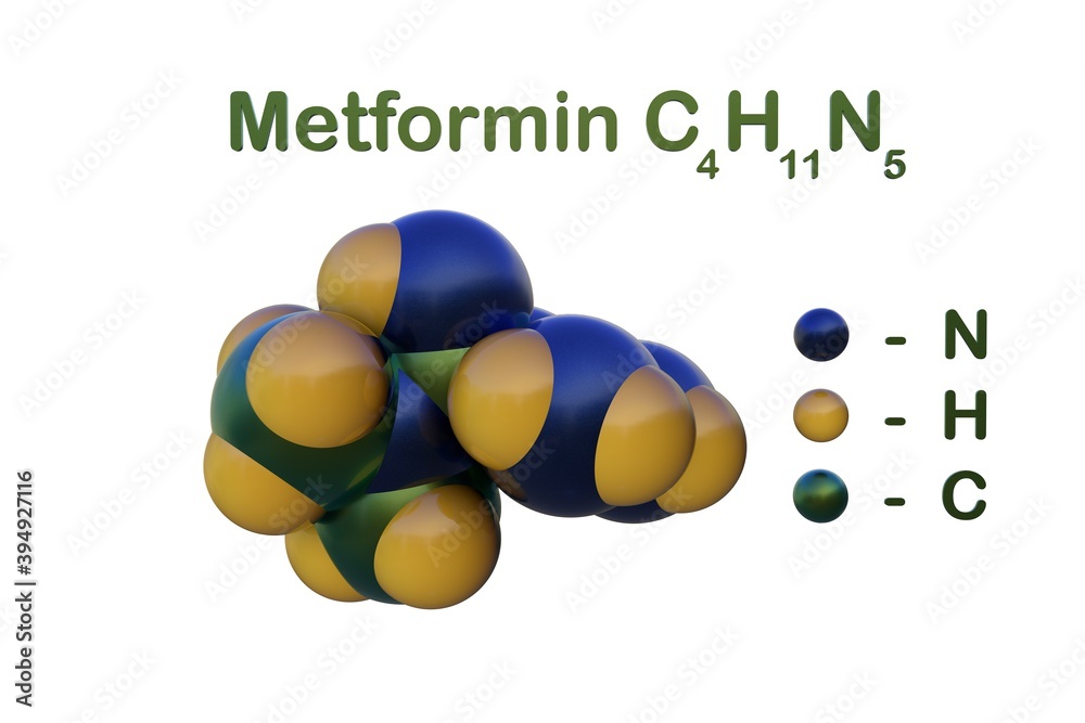 Stock-illustrationen Structural chemical formula and space-filling ...