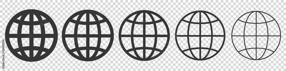 Different World Icons - Vector Illustration Set - Isolated On ...