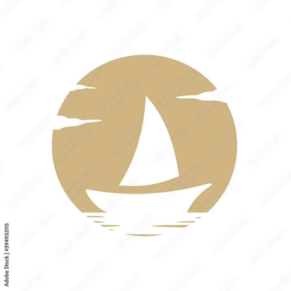 Silhouette of Dhow logo design, Traditional Sailboat from Asia / Africa ...