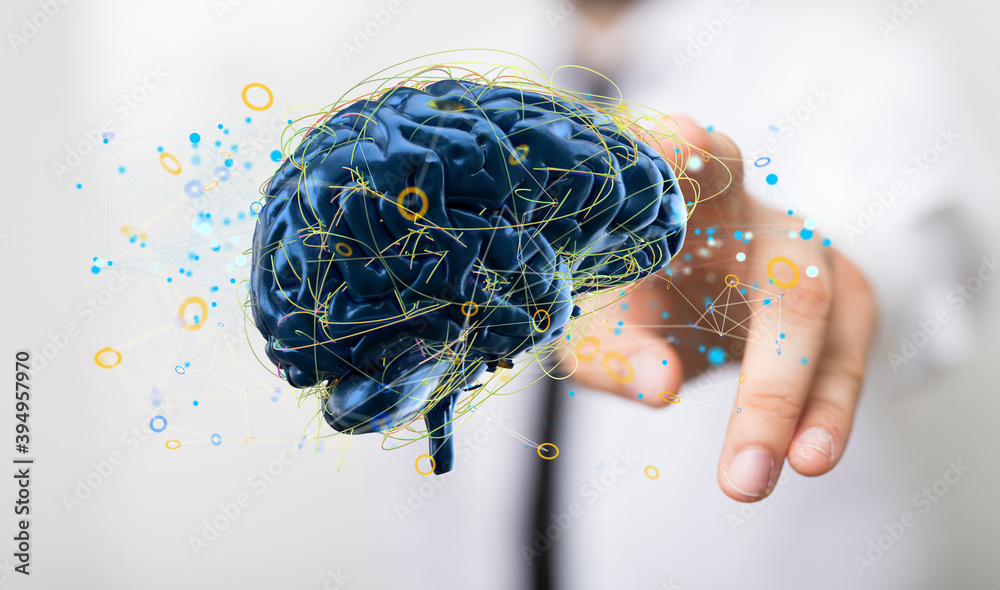 intelligence brain ai digtal 3d artificial intelligence Stock Photo ...