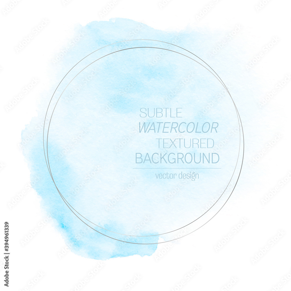 Watercolor aqua blue paint background - Vector. Perfect art abstract ...