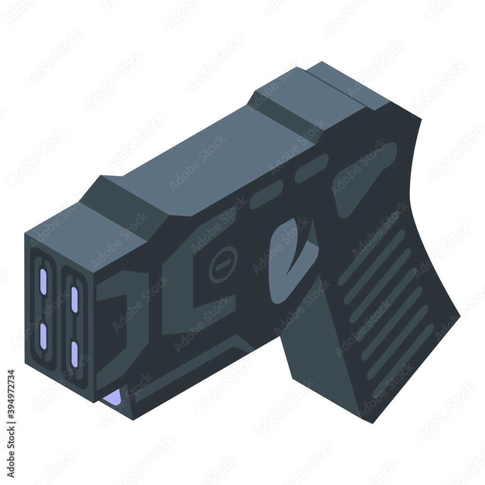 Attack taser icon. Isometric of attack taser vector icon for web design ...